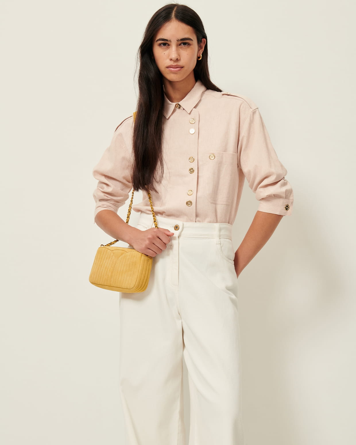 CESARY Rosewater | Over-shirt | SESSÙN Official Website