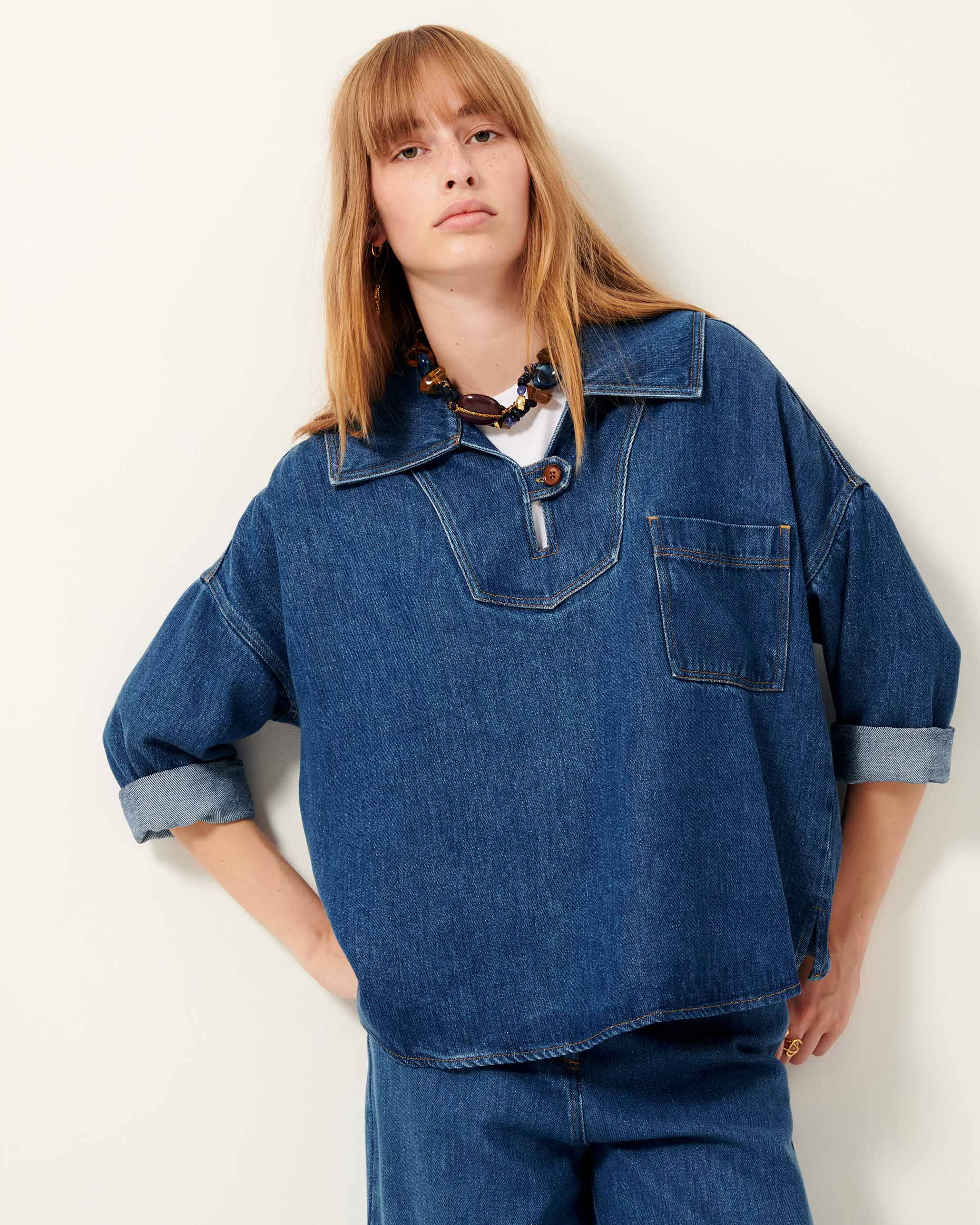VERONE Denim Blue | Vareuse | SESSÙN Offizielle Webseite