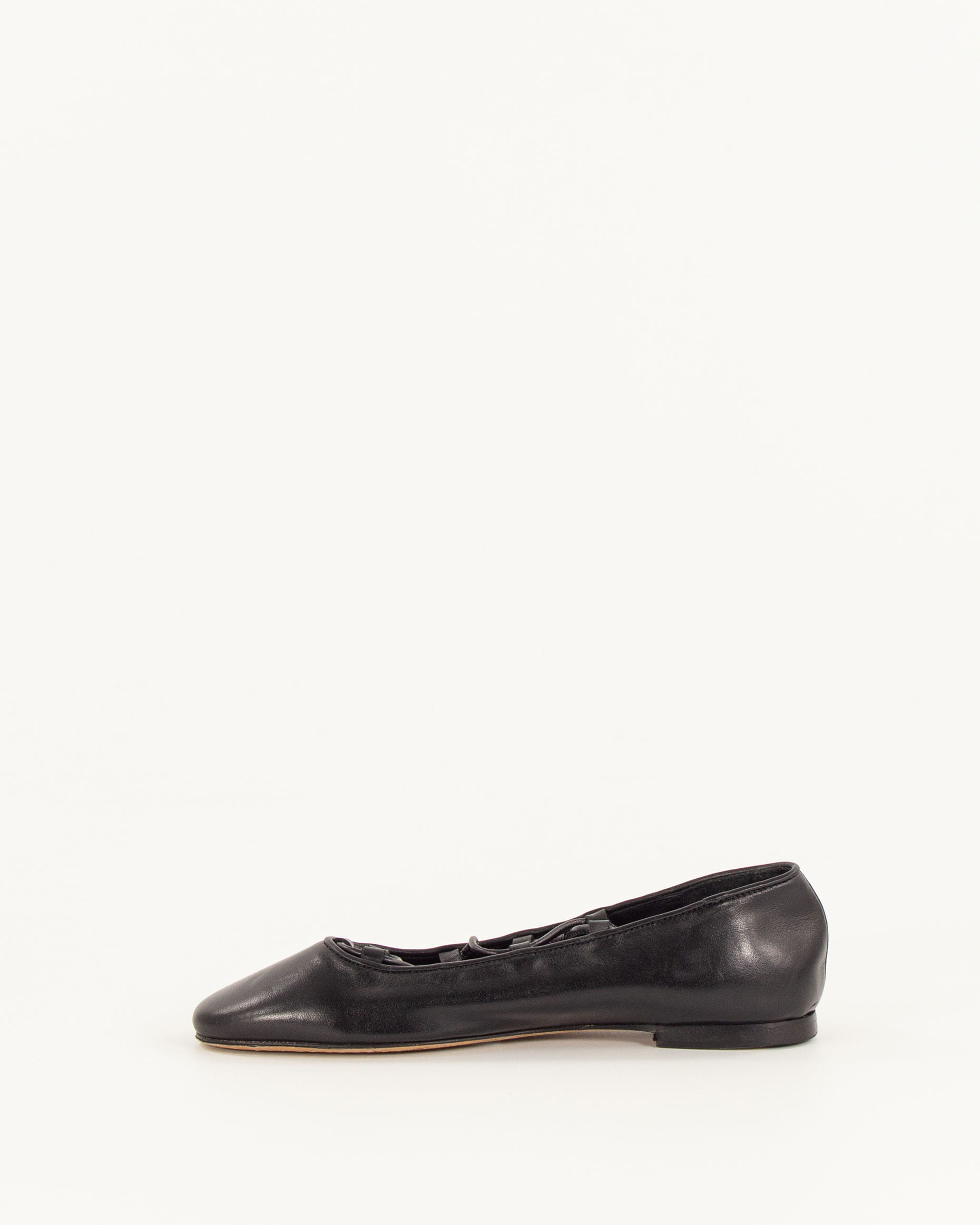 PINA Black Leather | Ballerines | SESSÙN Site officiel