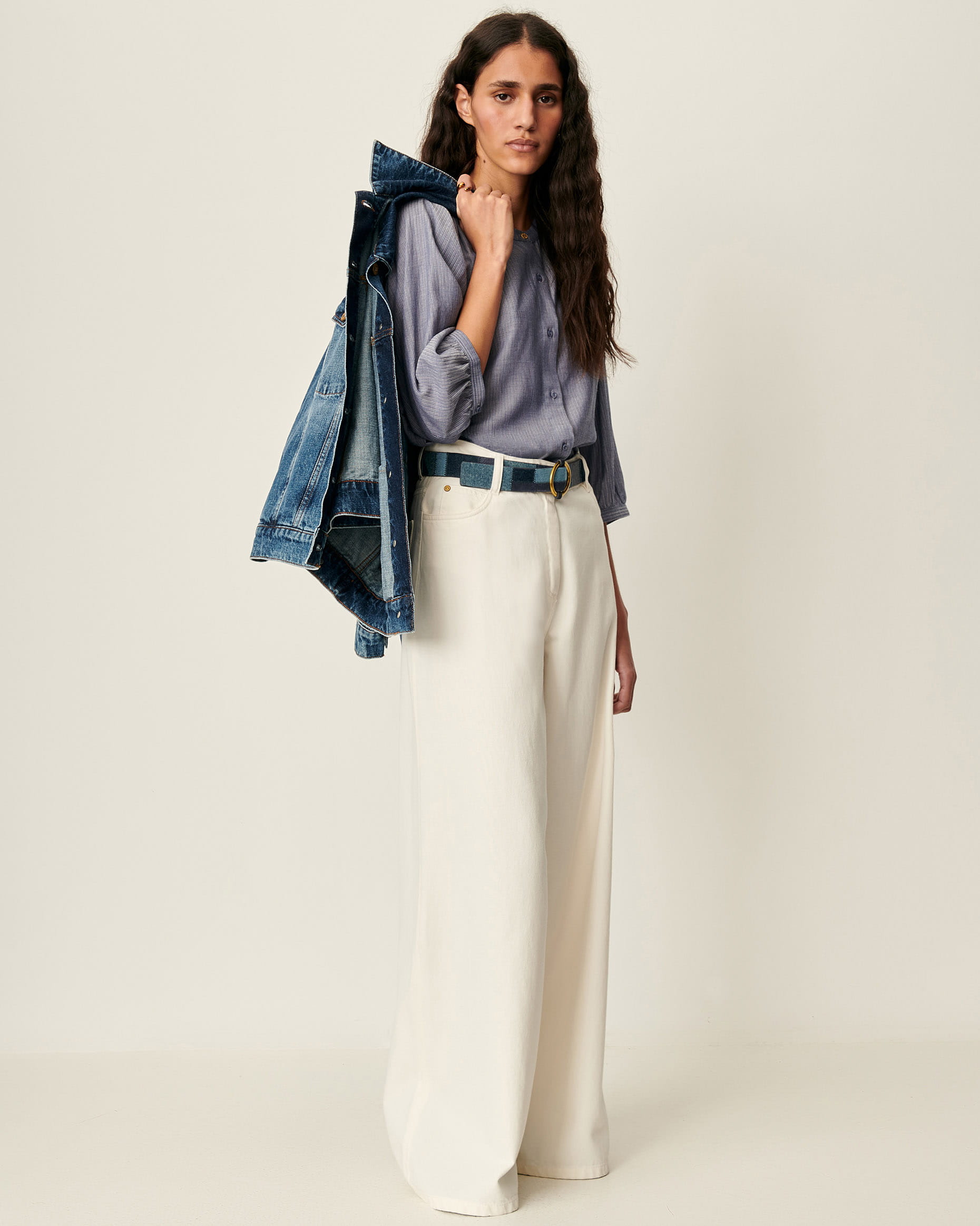 A VIEW Chambray Blue | Blouse | SESSÙN Site officiel