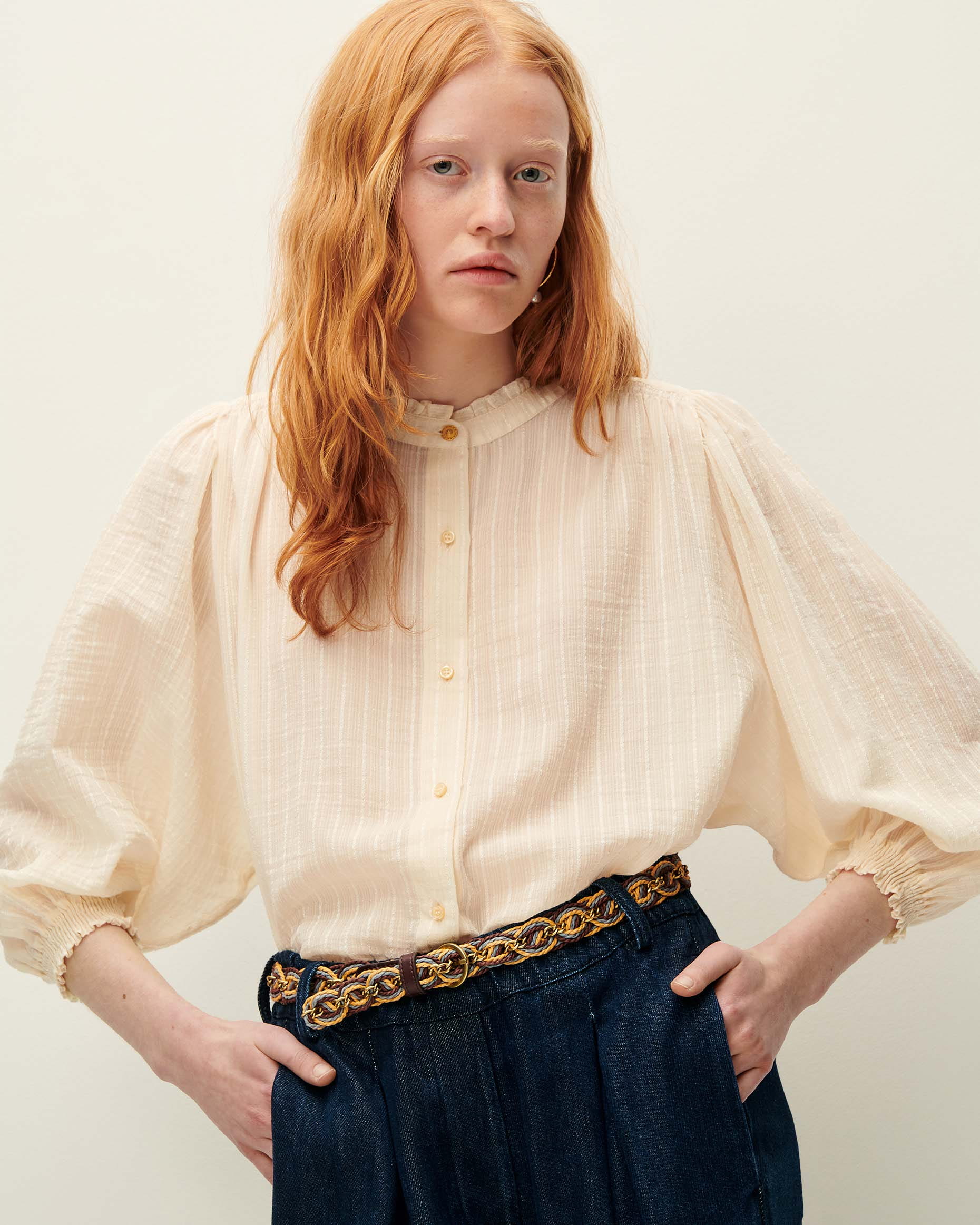 AMALIA Fleur de sel | Blouse | SESSÙN Official website