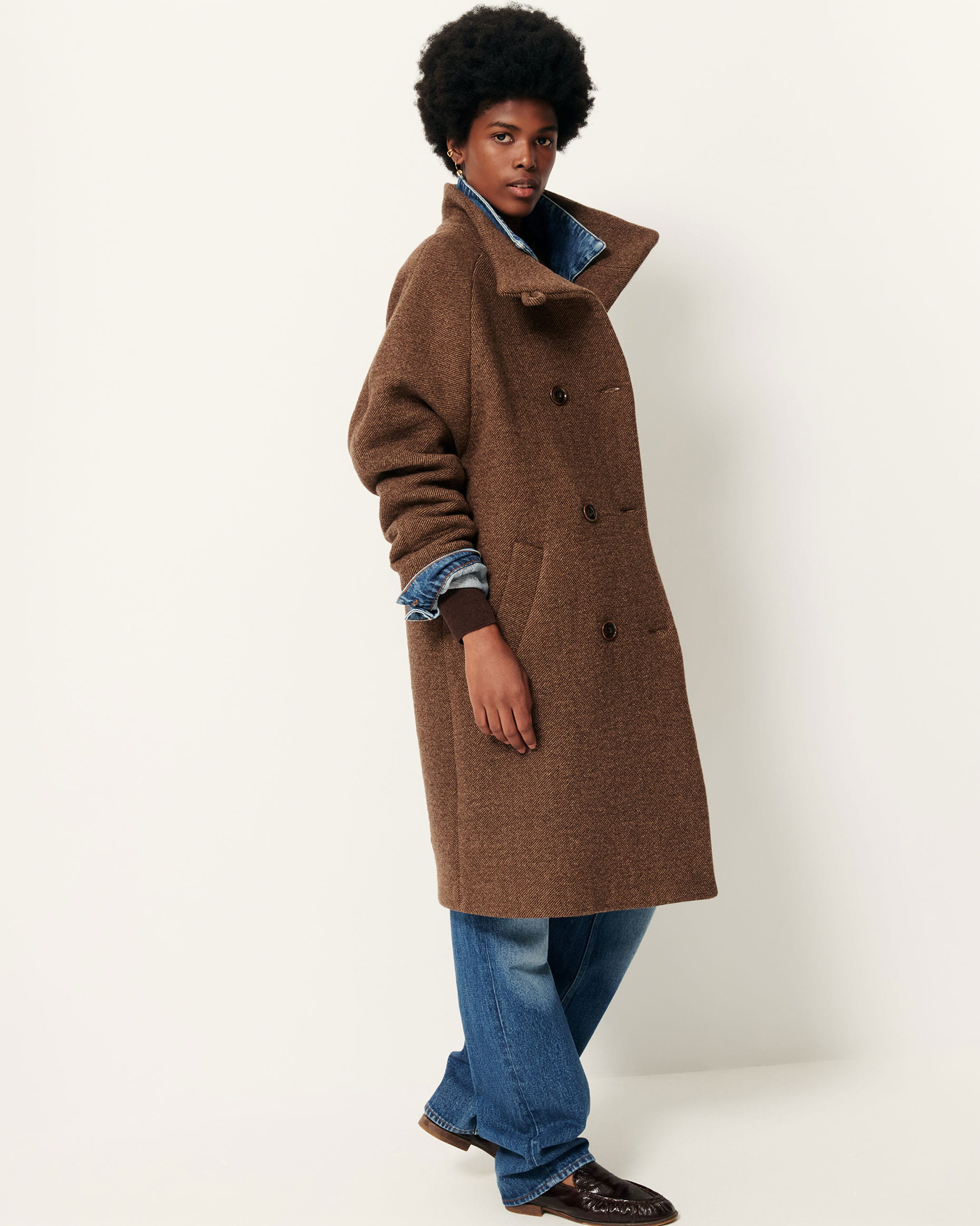 FLORAL BLVD Warm Stone | Coat | SESSÙN Official website