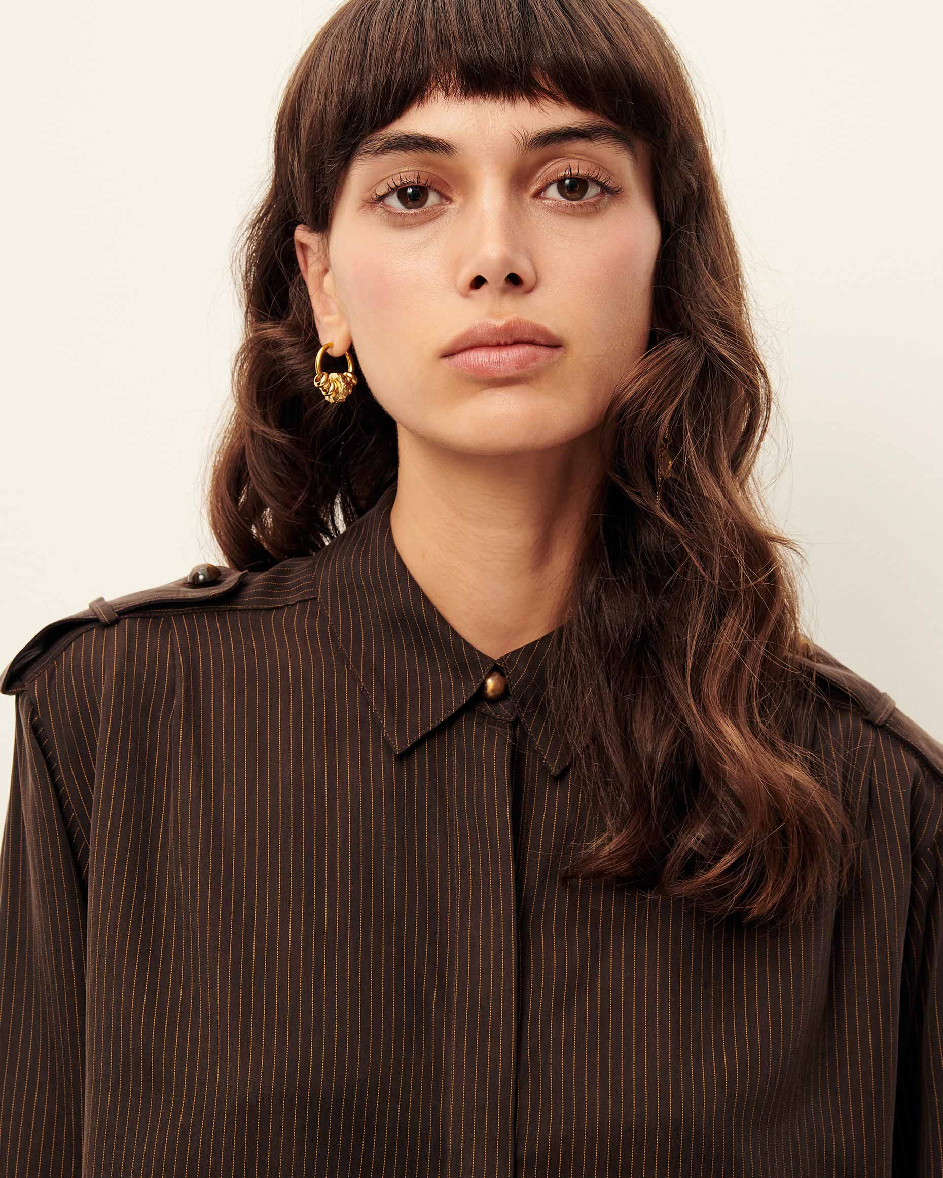 GINNIE Espresso Stripes | Hemd | SESSÙN Offizielle Webseite