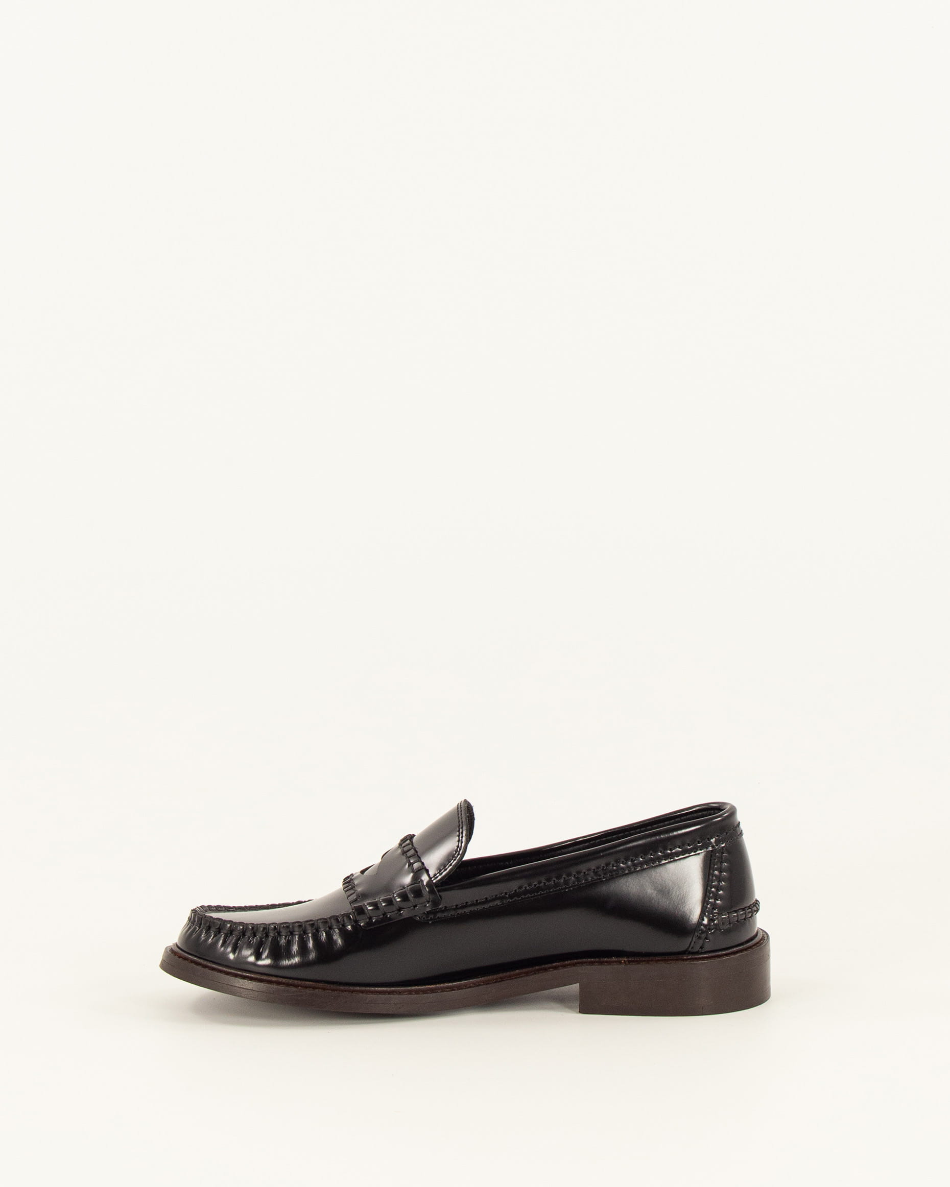 MACO Black Leather | Loafers | SESSÙN Official website