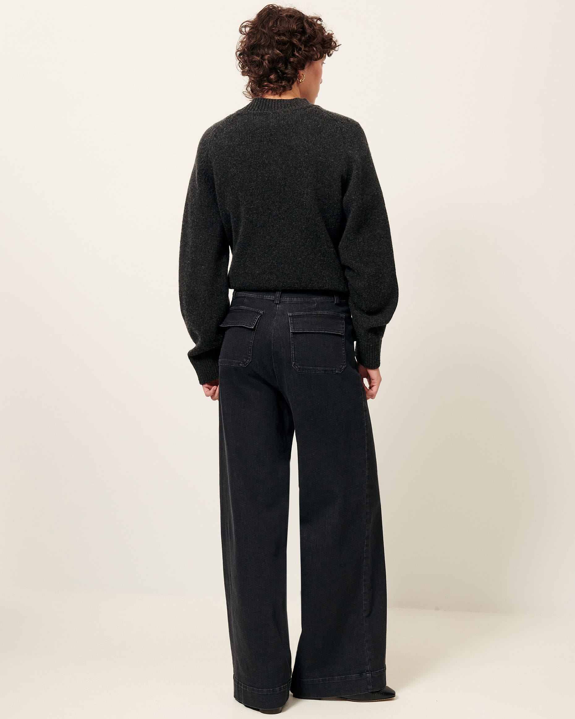 MANHATTAN Denim Black | Pants | SESSÙN Official website