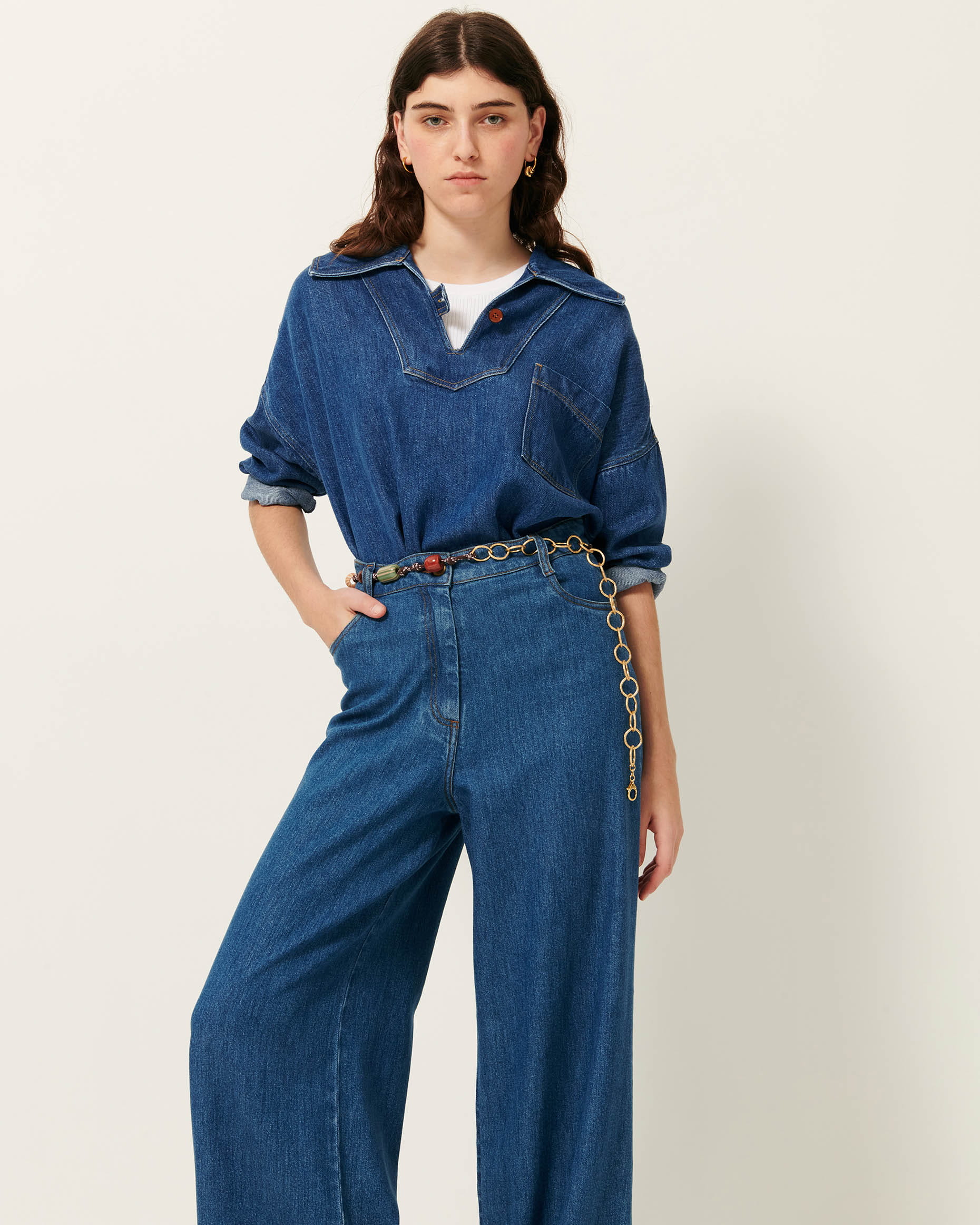VERONE Denim Blue| Chaqueta | SESSÙN Sitio web oficial