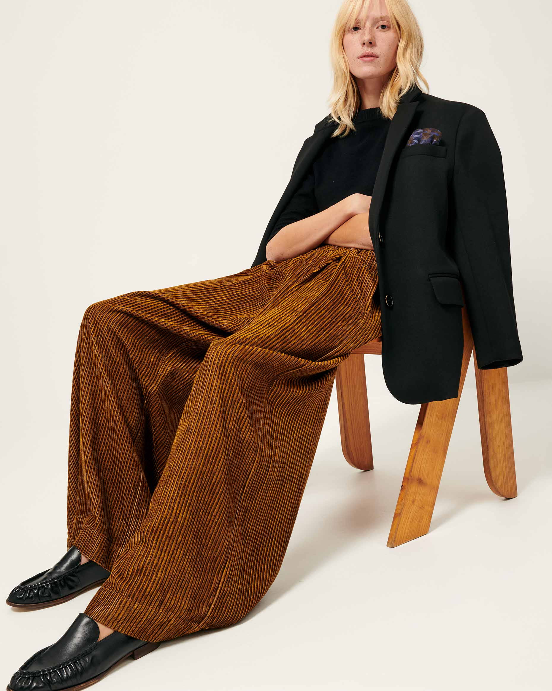 RIDOO VELVET Tiger Eye | Pants | SESSÙN Official website RIDOO VELVET Tiger Eye | Pants | SESSÙN Official website
