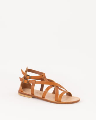 Sessùn | Leather flat sandals for women | Official website